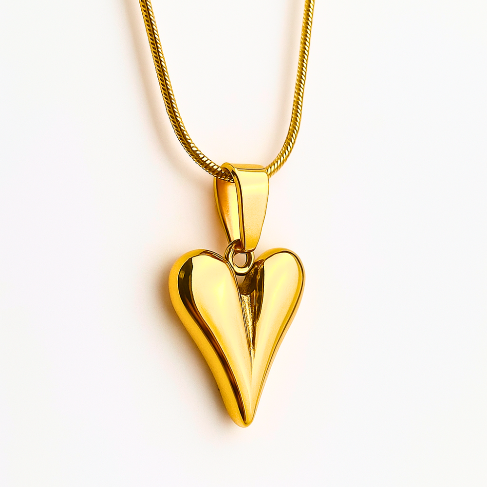 Sculpted Heart Pendant Necklace – Luminessa Jewelry